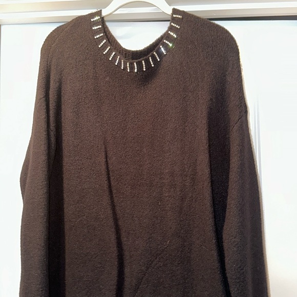 Express | Sweaters | Womens Crystal Embellished Express Sweater Neck ...